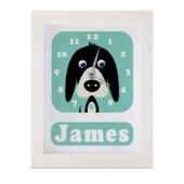 Personalised Children's Dog Clock - Stripey Cats