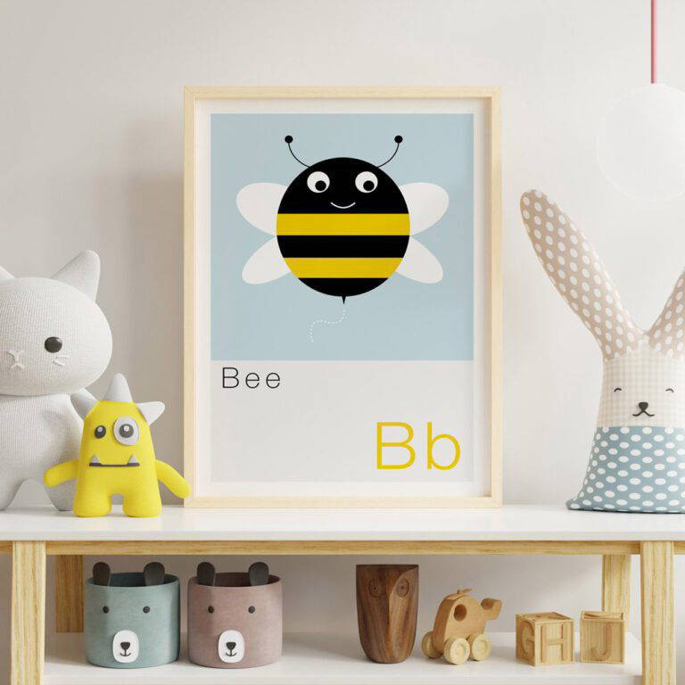 Personalised Children's Bee Clock - Stripey Cats
